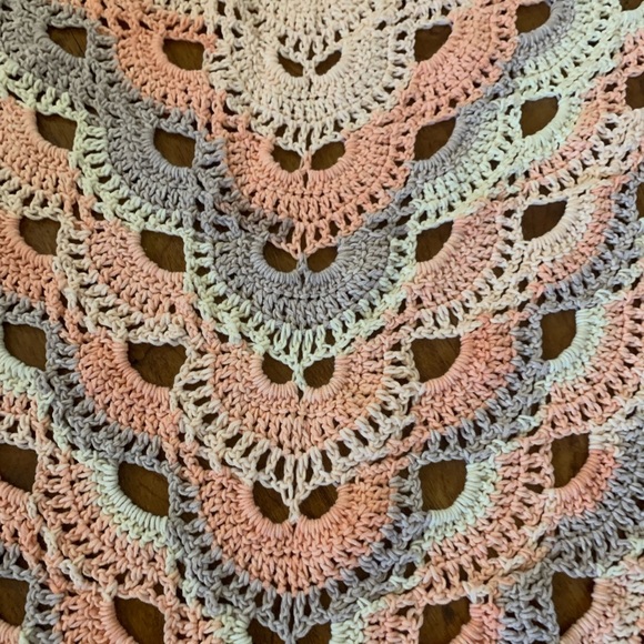 Accessories | Unique Colorful Crochet Scallop Pattern Shawl ...